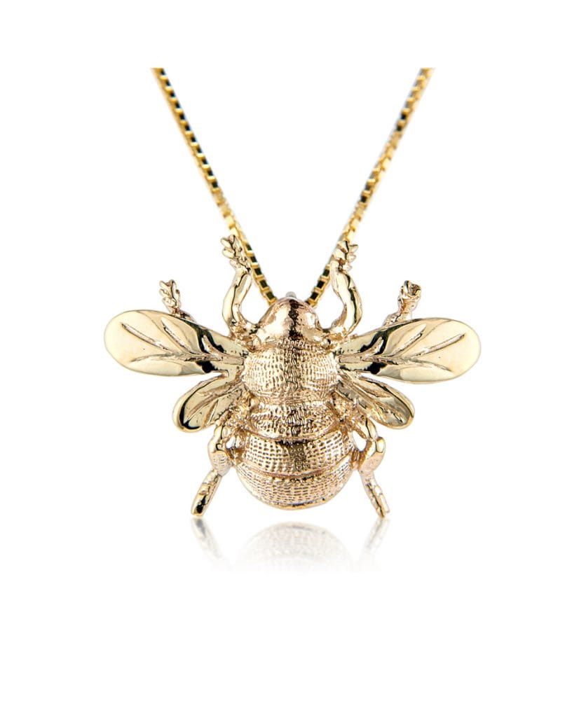 Gold Bee Necklace - Krausz Jewellery